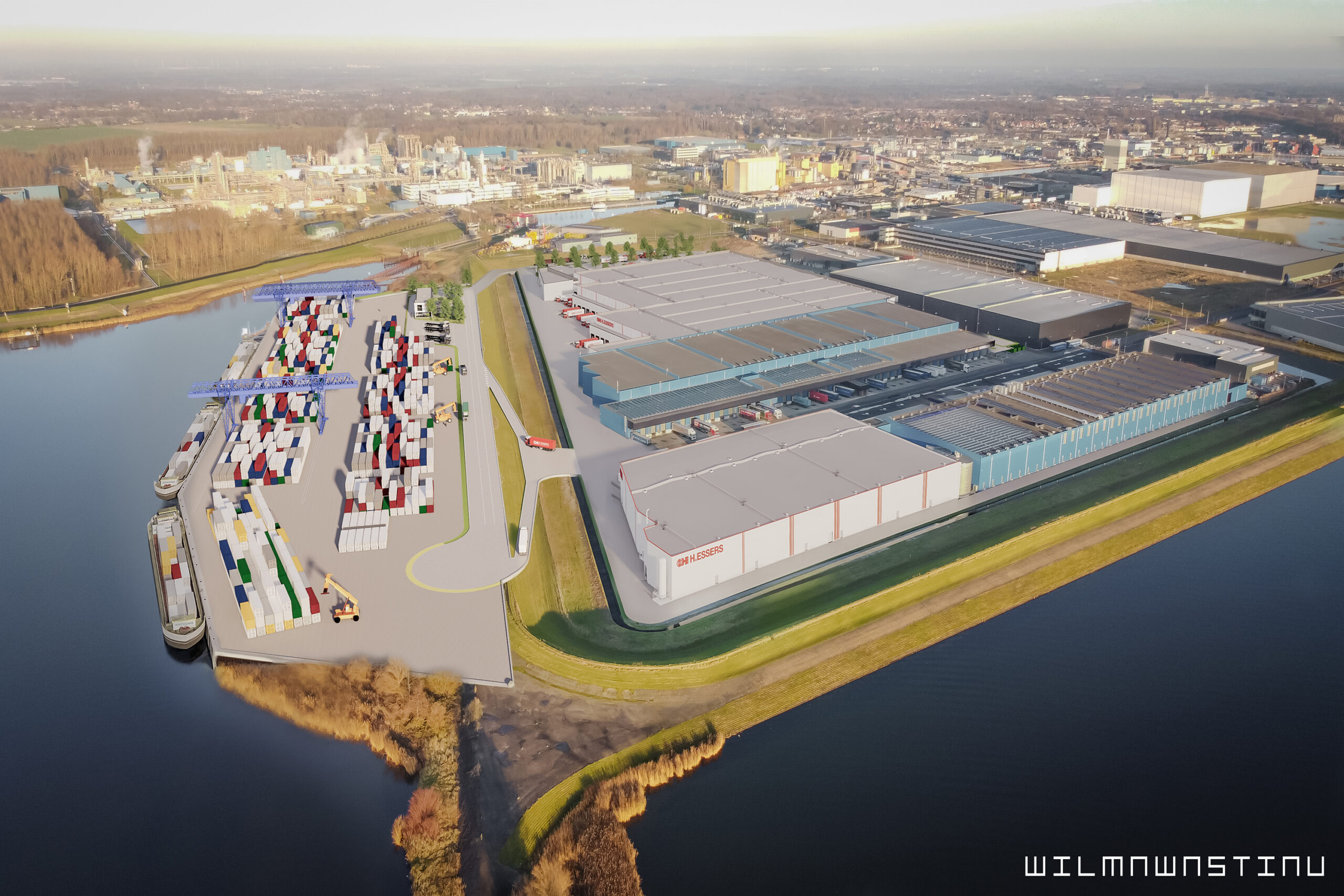 The inland water terminal MCT Markiezaat in Bergen op Zoom - H.Essers